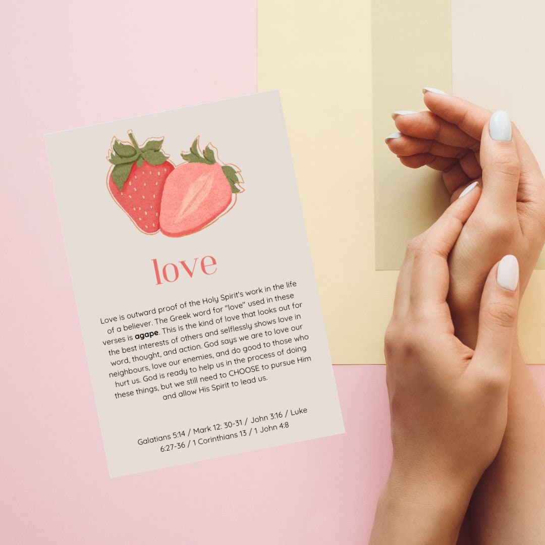 Fruit of the Spirit Table Discipleship Cards + Poster - Etsy