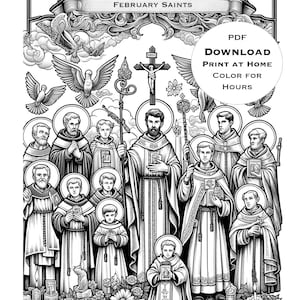 February Catholic Saints Coloring Book - February (digital Download PDF ...