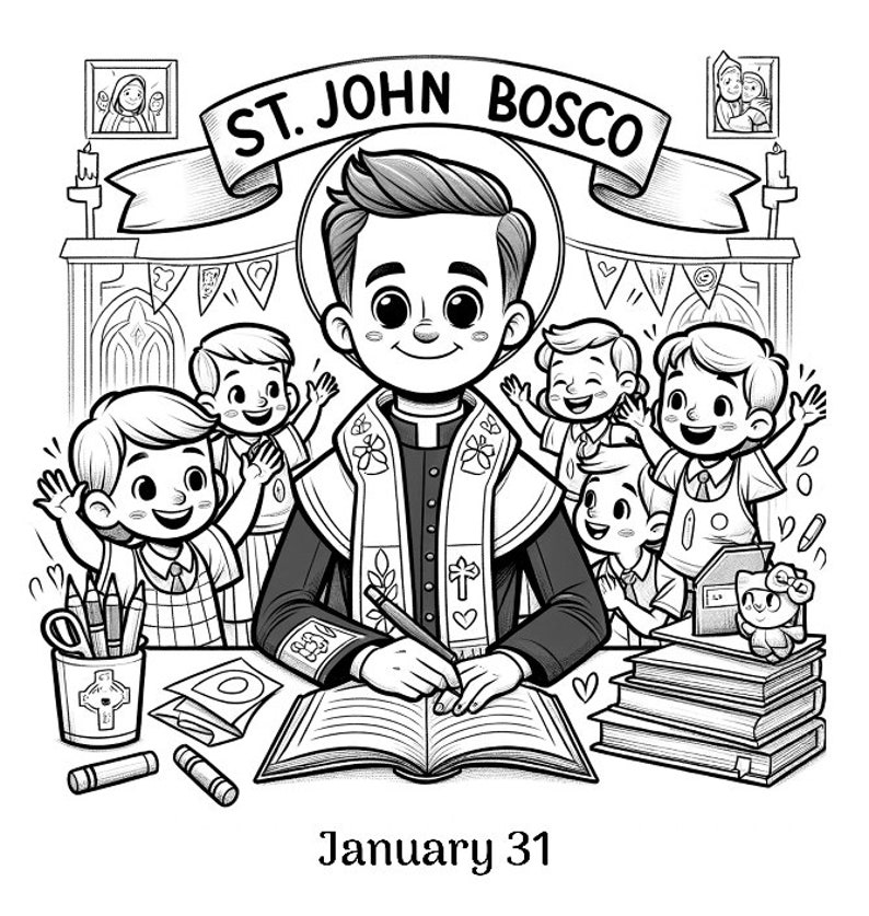 January Catholic Saint Coloring Book - Digital Download - Etsy