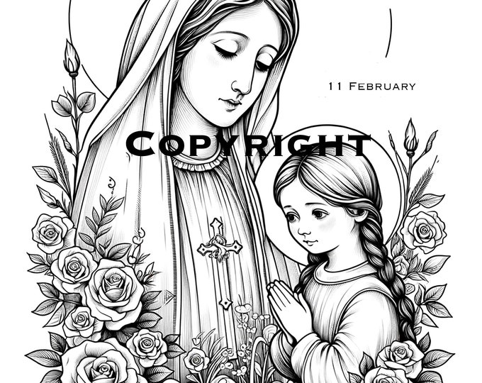 Our Lady of Lourdes Printable Diorama Craft - Etsy Canada