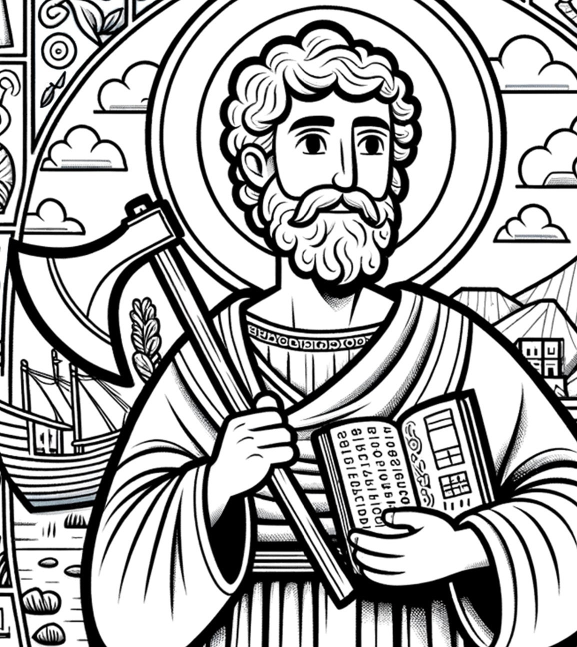 January - April Catholic Saints and Feasts Coloring Book (PDF Download ...