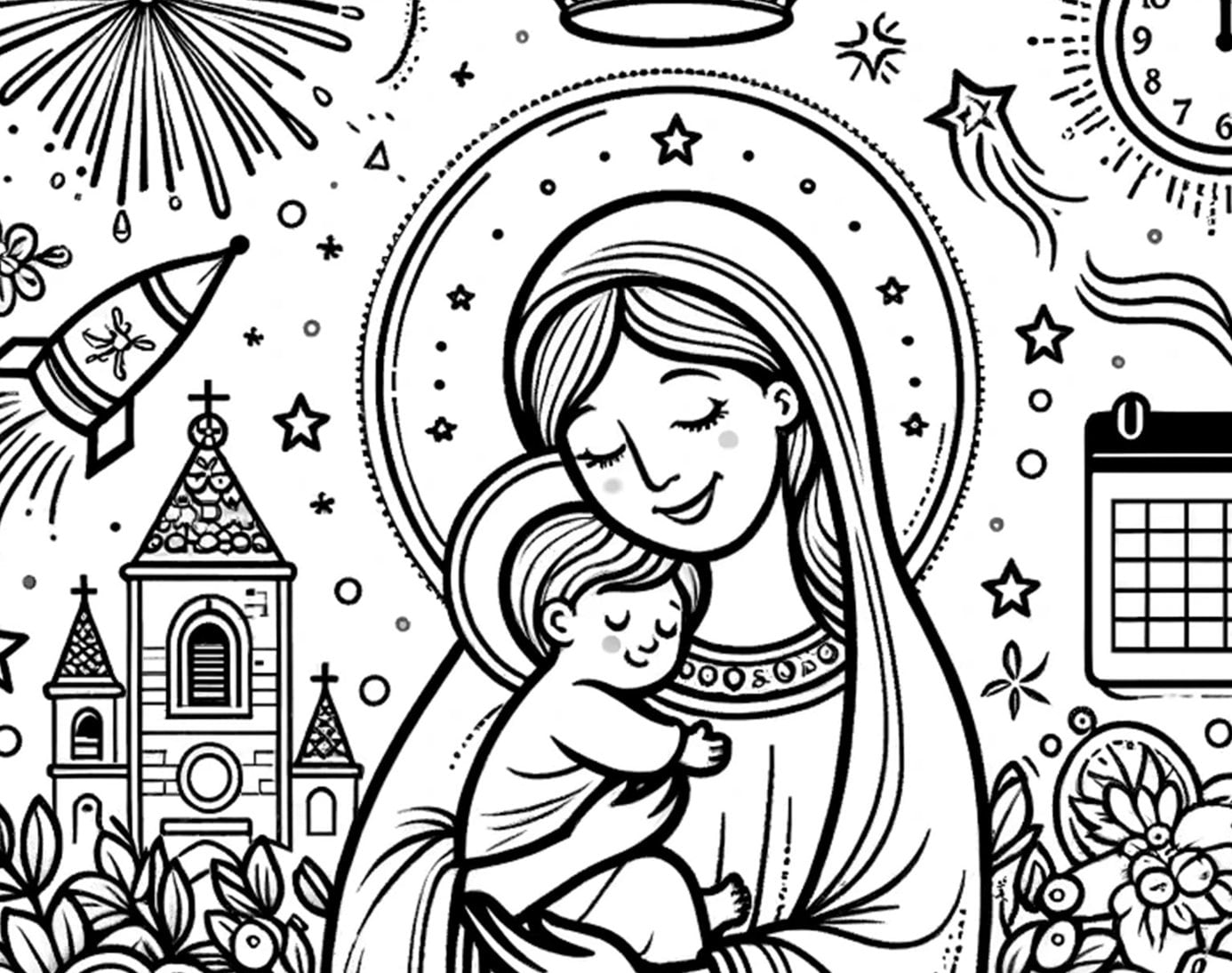 January Catholic Saint Coloring Book - Digital Download - Etsy