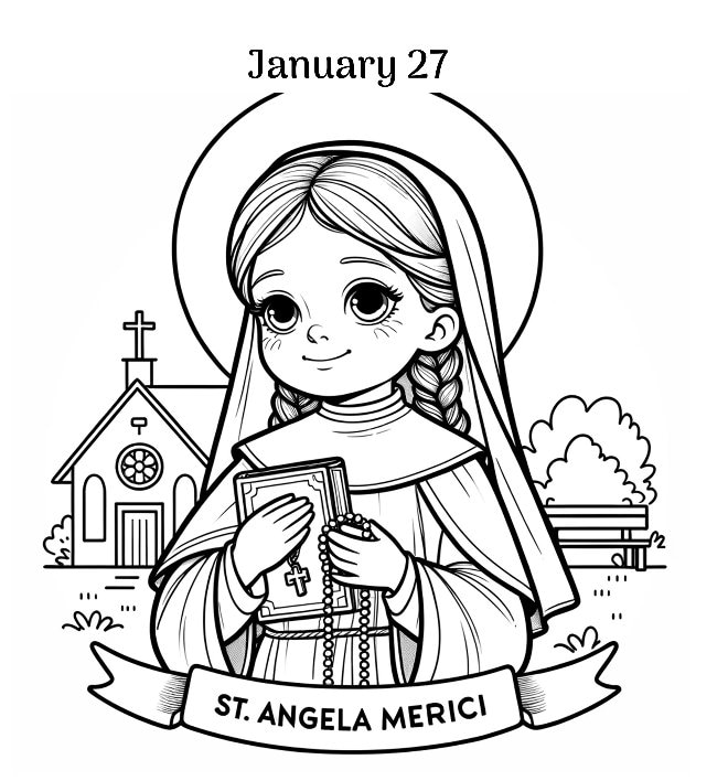 January Catholic Saint Coloring Book - Digital Download - Etsy