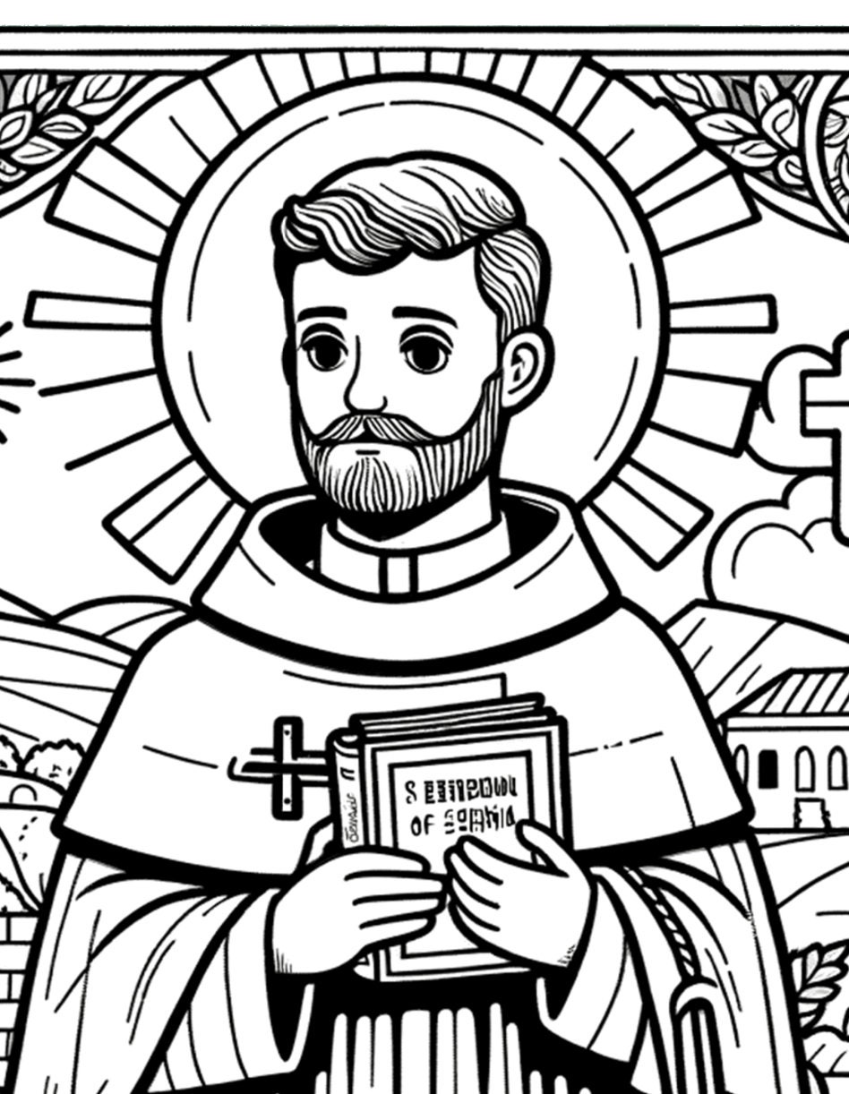 January - April Catholic Saints and Feasts Coloring Book (PDF Download ...
