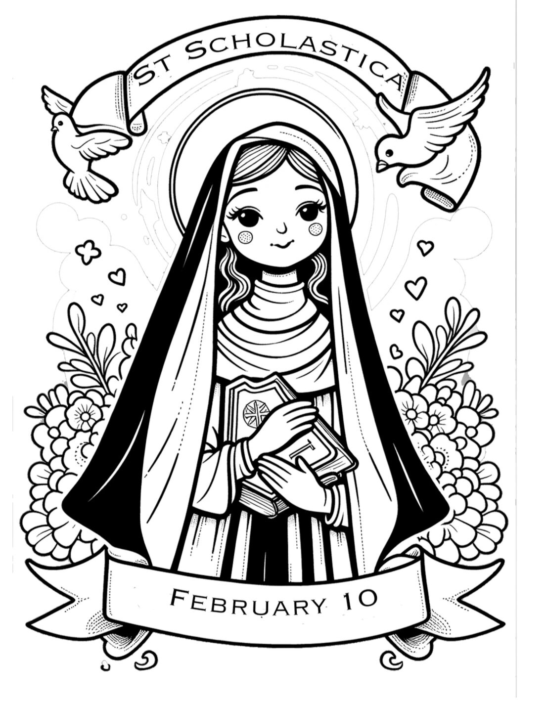February Catholic Saints Coloring Book - February (digital Download PDF ...