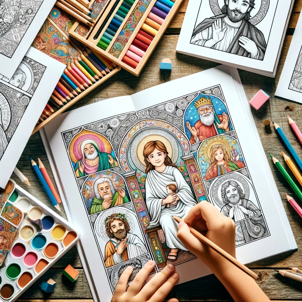 January - April Catholic Saints and Feasts Coloring Book (PDF Download ...