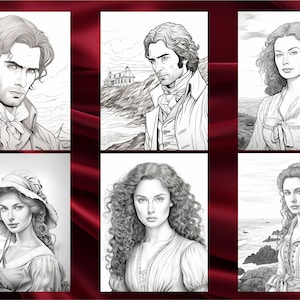 HISTORICAL ROMANCE | Adult Coloring Book Pages Romantic 1700s-1800s - Etsy