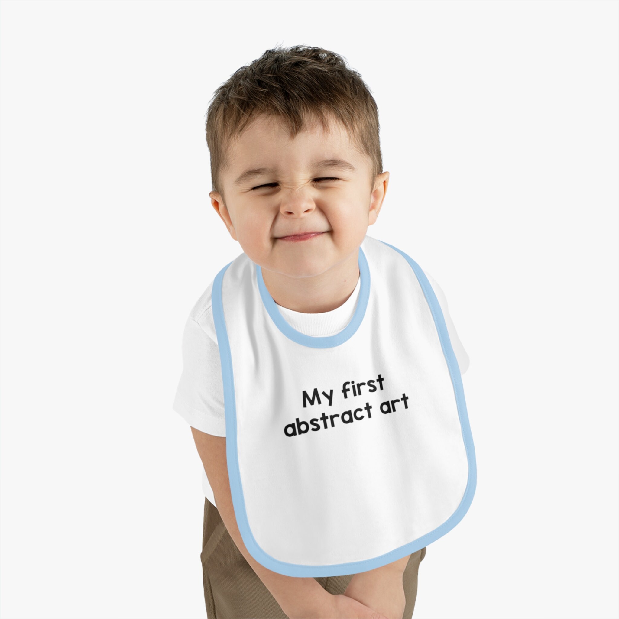 Funny Baby Contrast Bib, Abstract Art - Etsy