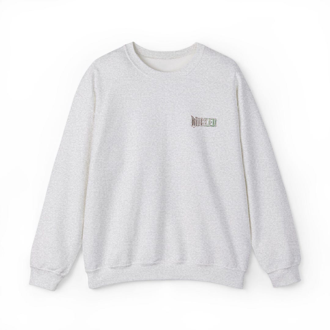 Wicked Movie Embroidered Sweatshirt, Halloween Crewneck Jumper, Unisex ...