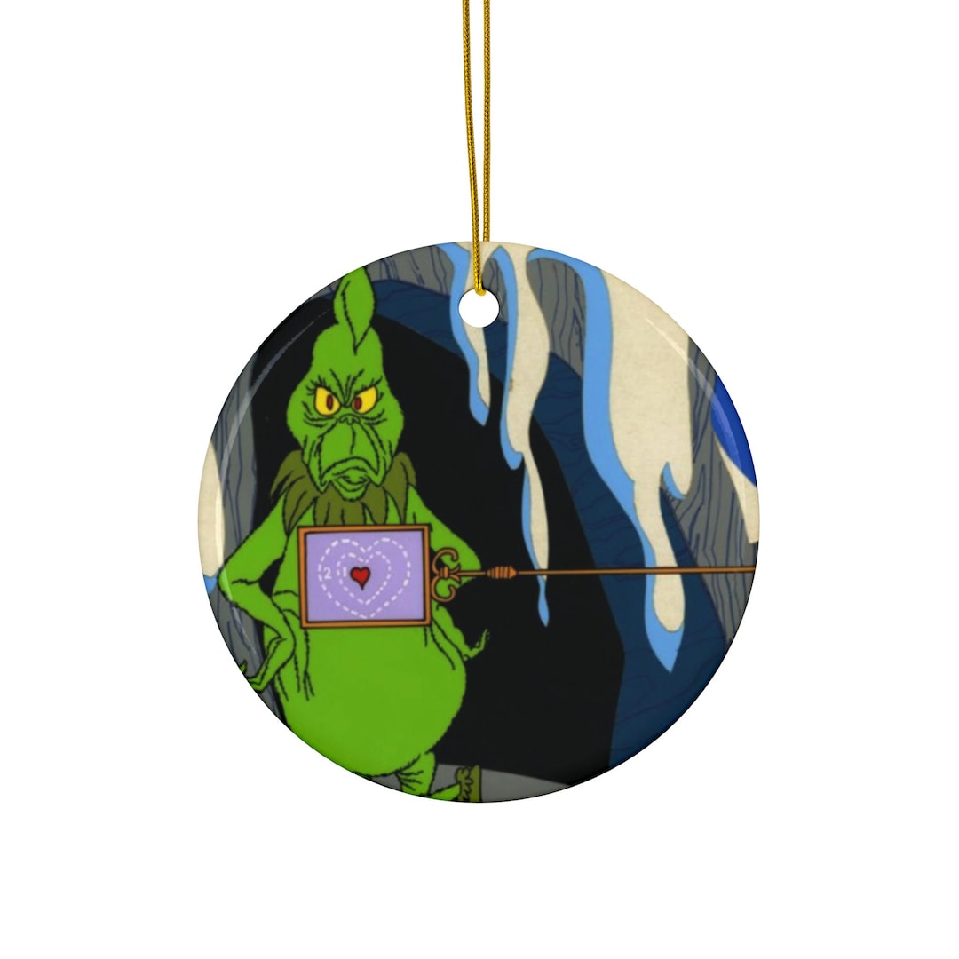 Grinch Ceramic Christmas Ornament - Etsy