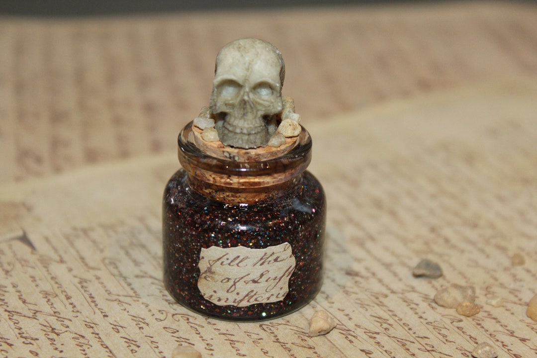 Dark Mythical Antique Skull Potion Vial. Apothecary, Antique, Horror ...