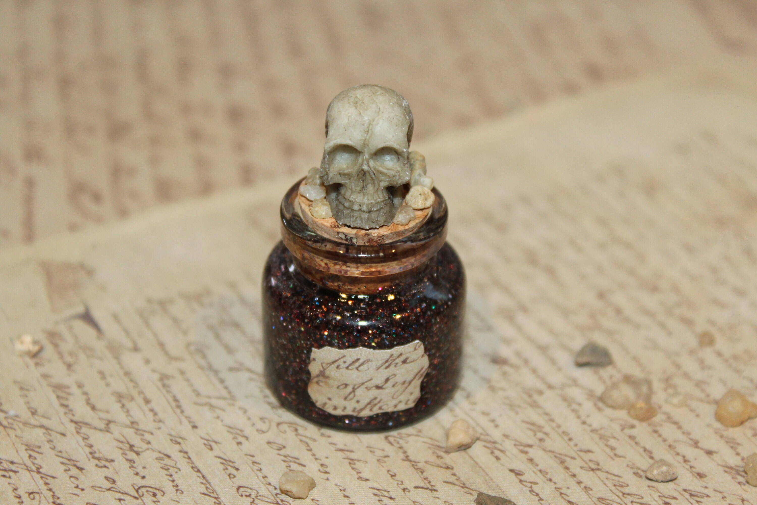 Dark Mythical Antique Skull Potion Vial. Apothecary, Antique, Horror ...