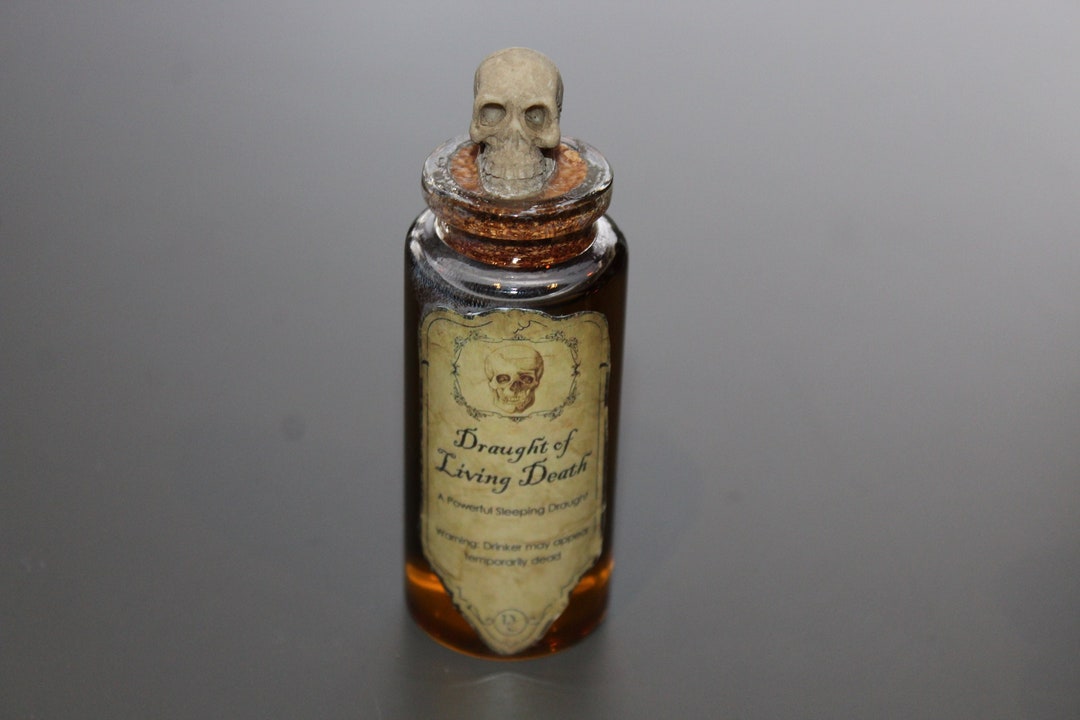 Vintage Drought of Living Death Potion Apothecary Vial. Antique Horror ...