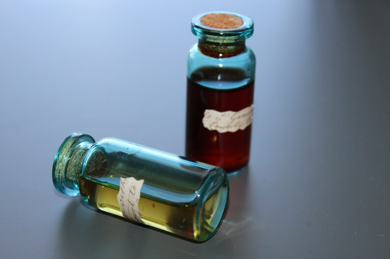 Simulated Antique Used Duo Poisons Apothecary Vials Chemical Medical ...