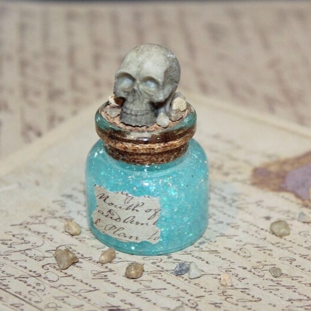 Mythical Antique Skull Fairy Potion Vial. Apothecary, Antique, Horror ...