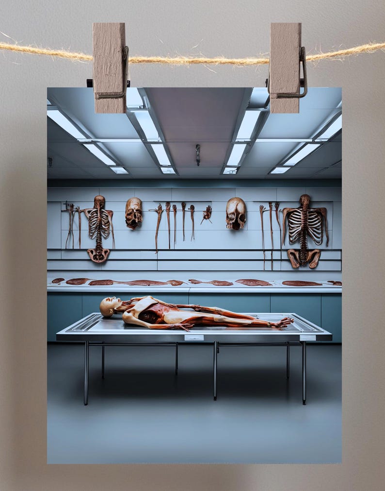 Body on Forensic Table Autopsy True Crime Psychological Antique Curiosities Morbid Oddities ...