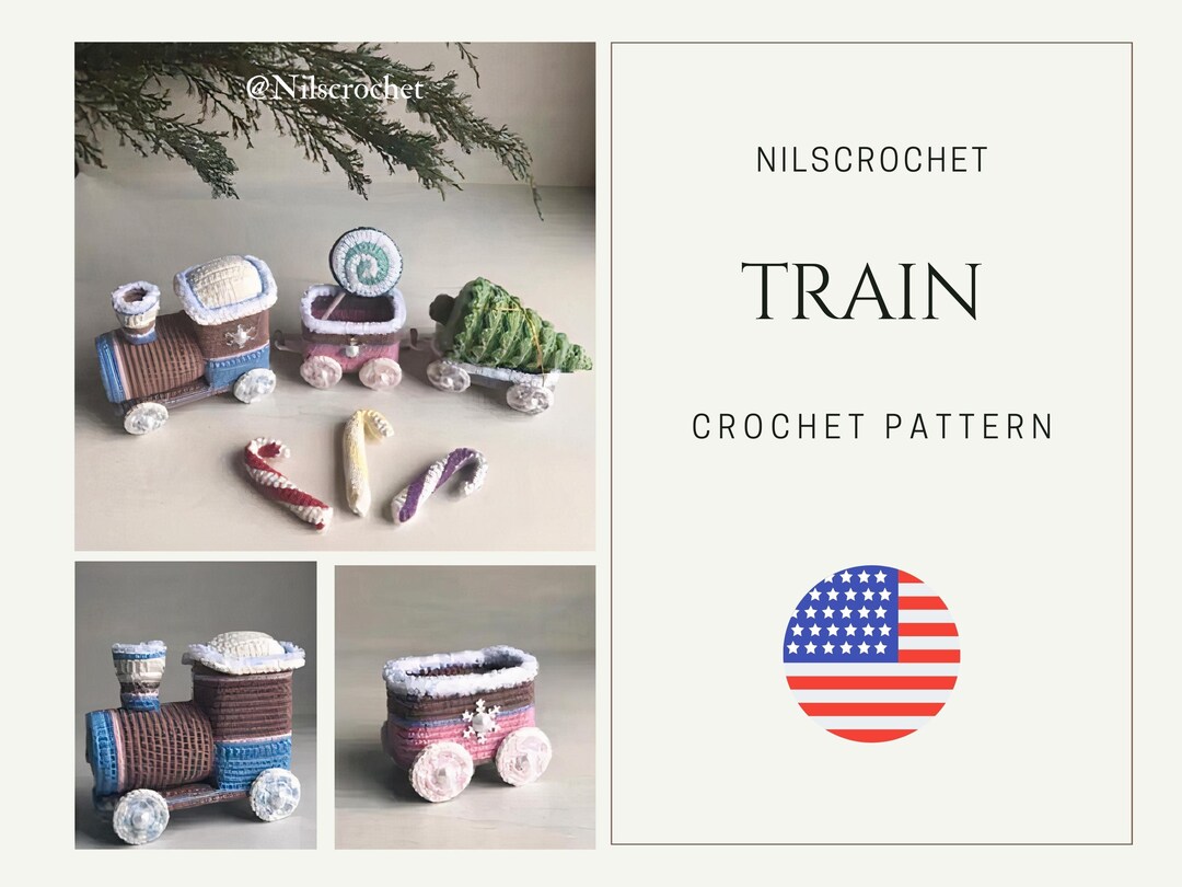 Crochet Pattern for Christmas Train Amigurumi PDF Pattern in - Etsy