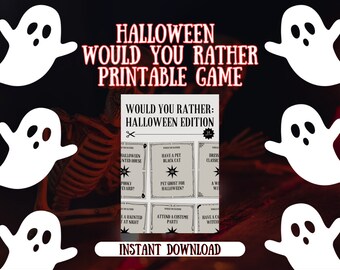 Printable Halloween Would You Rather Game Printable Spooky Halloween ...