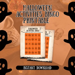 Printable Halloween Party Game Bingo Halloween Printable Game Halloween ...