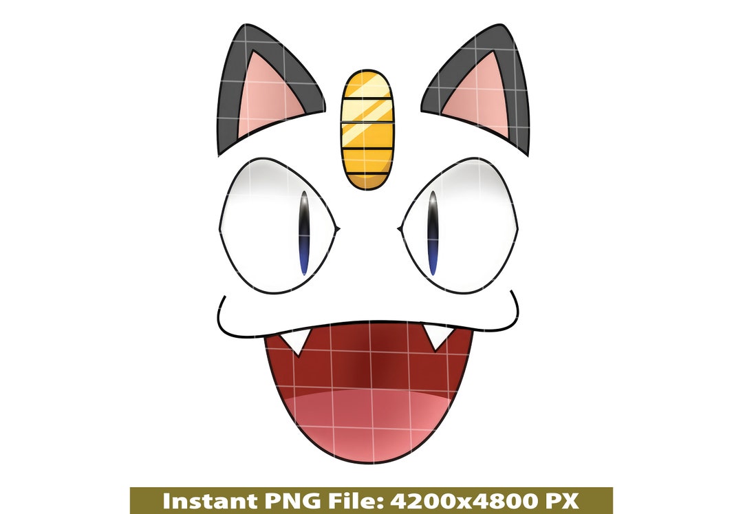 Meowth Face Png - Etsy
