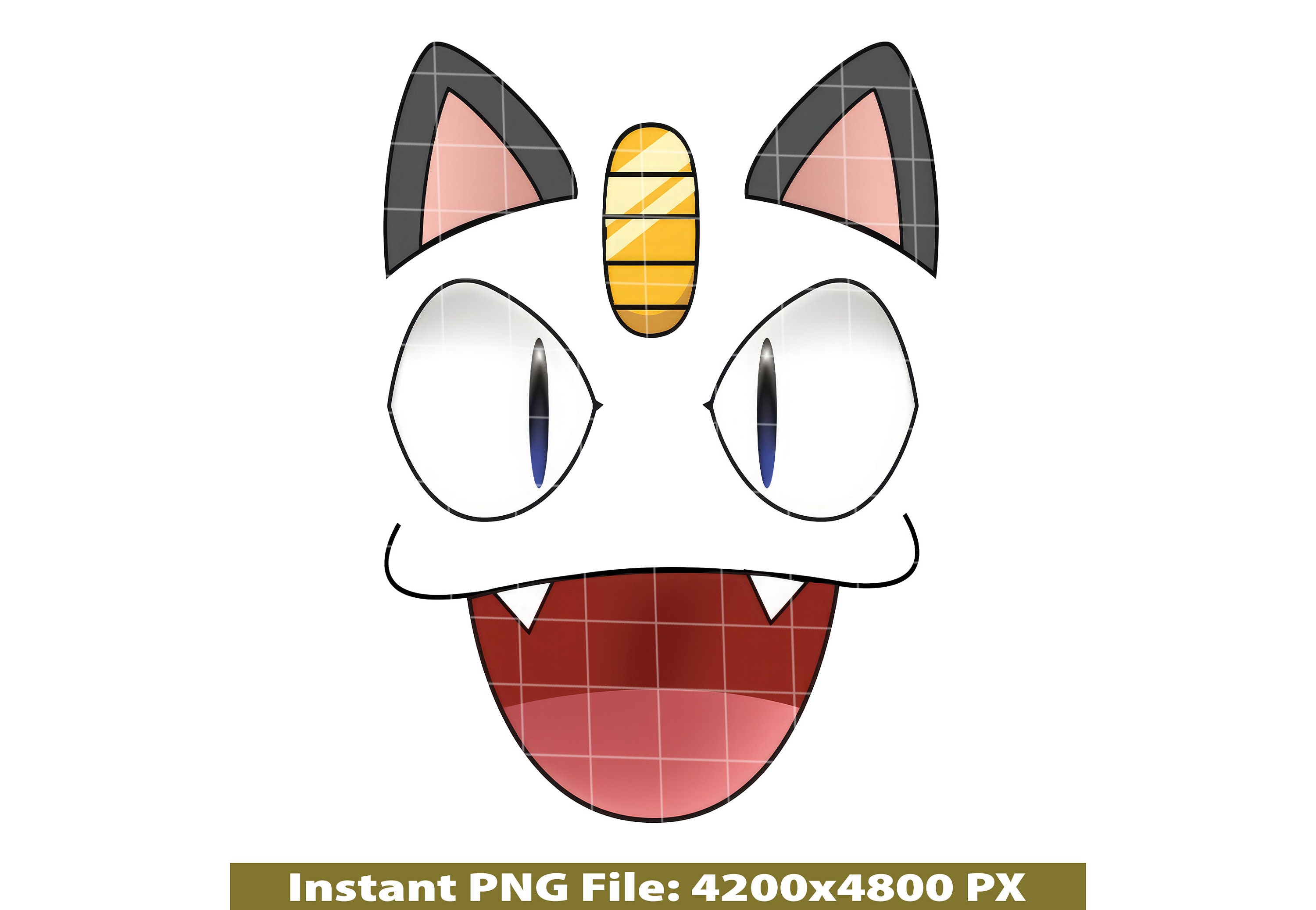 Meowth Face Png - Etsy
