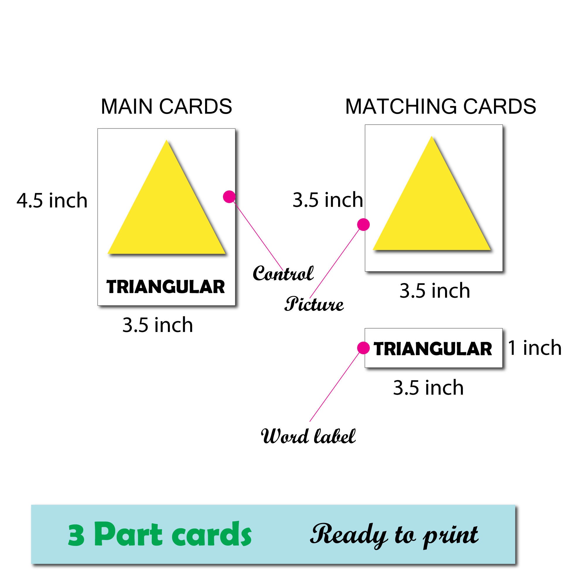 12 Shapes Colorful Flashcards,printable Download Card,learning Kit for ...