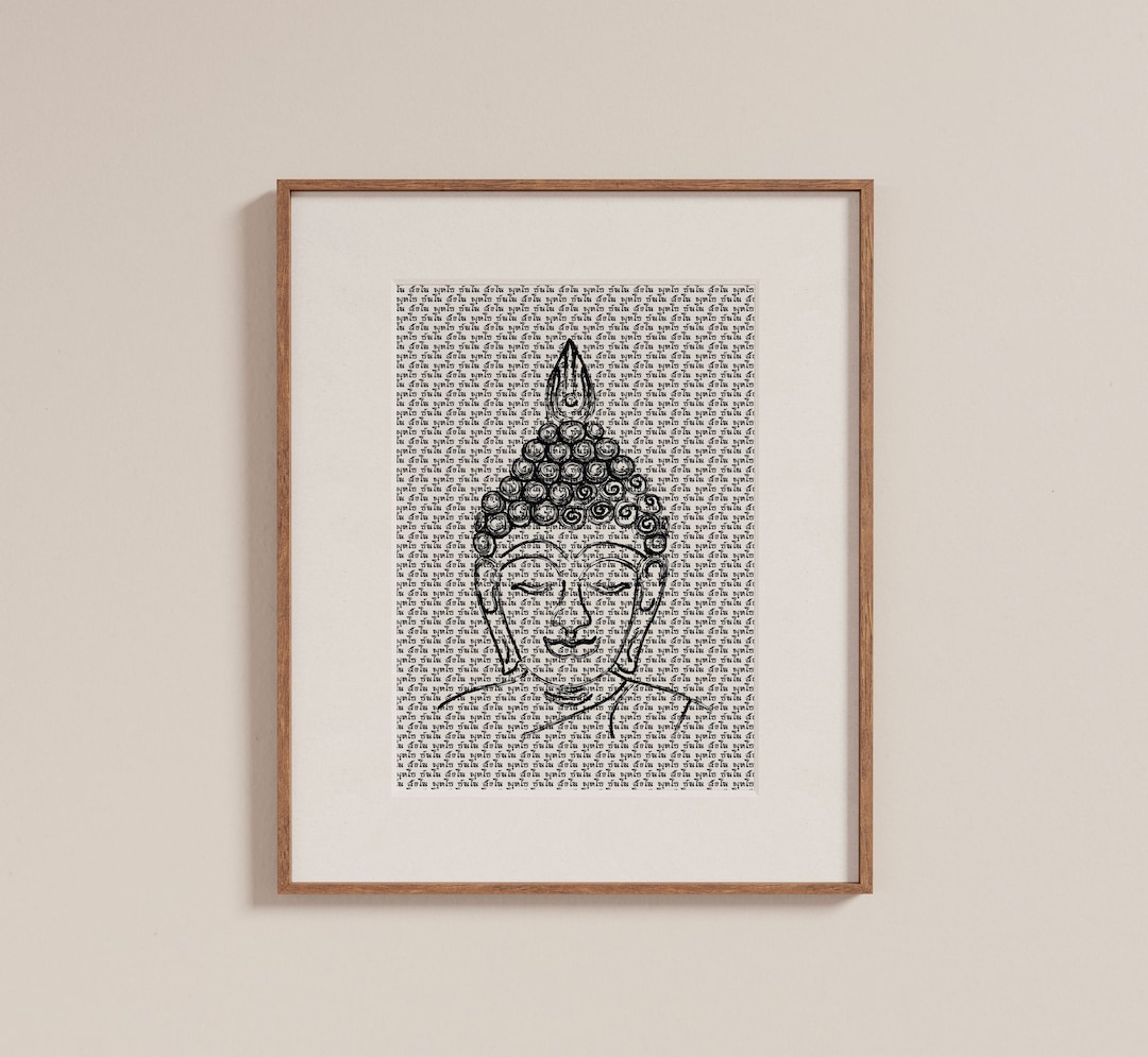Thai Buddha Modern Wall Art, Office Decor, Printable Art,yoga Room ...