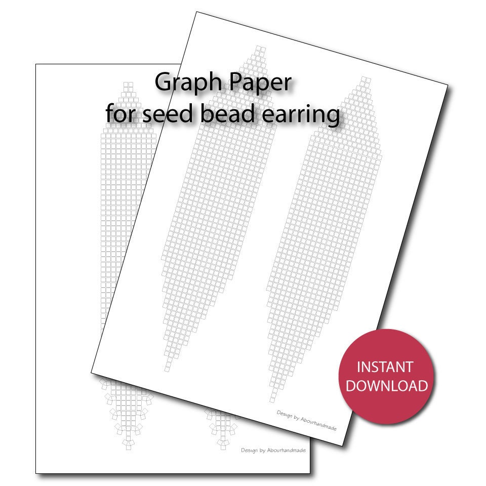 Bead Pattern Earring Graph Paper Templates Seed Beads Earring Instant ...