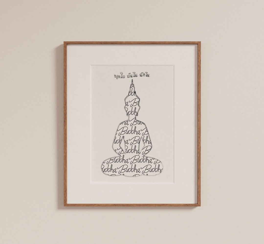 Thai Buddha Modern Wall Art, Office Decor, Printable Art,yoga Room ...