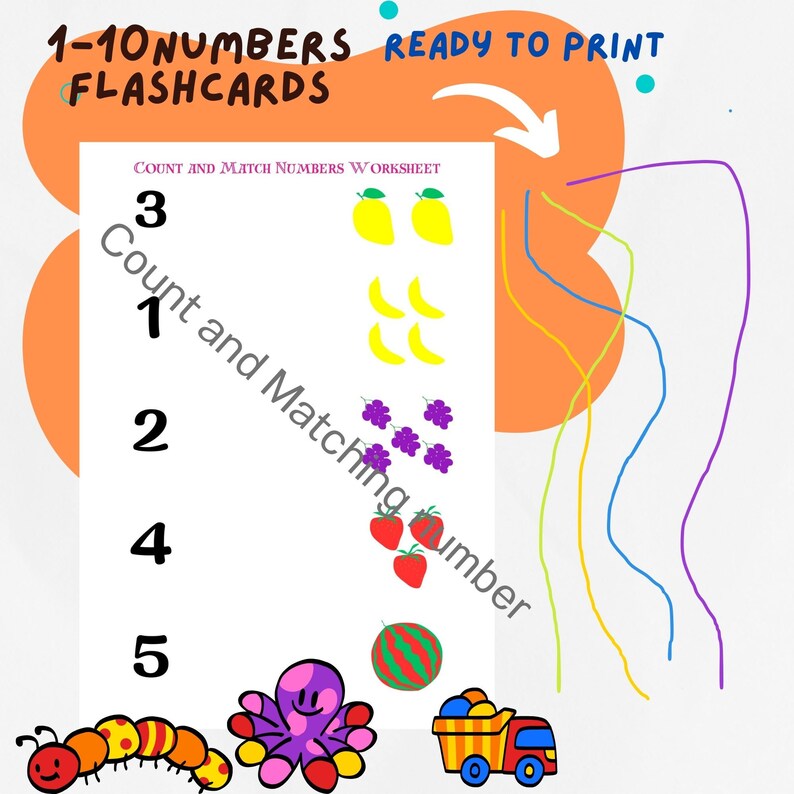 Numbers Flashcards,1-10 Download Card,learning Kit for Toddlers, Kids ...