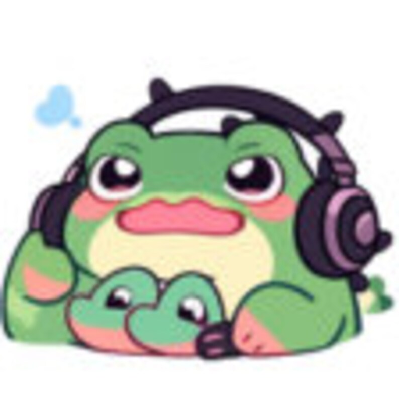 Twitch Emote Cute Kawaii Frogs Sub Badge Subbadge Stream Overlay ...