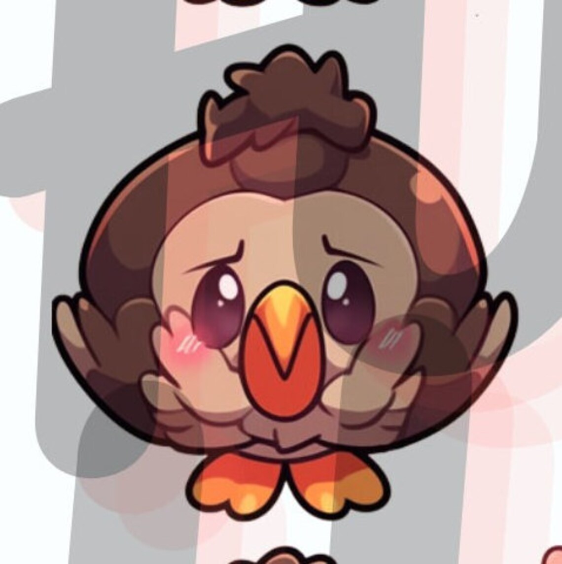 Cute Kawaii Turkey Twitch Emotes and Sub Badges for Streamers! Overlays ...