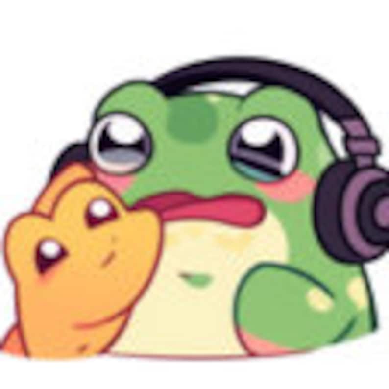 Twitch Emote Cute Kawaii Frogs Sub Badge Subbadge Stream Overlay ...