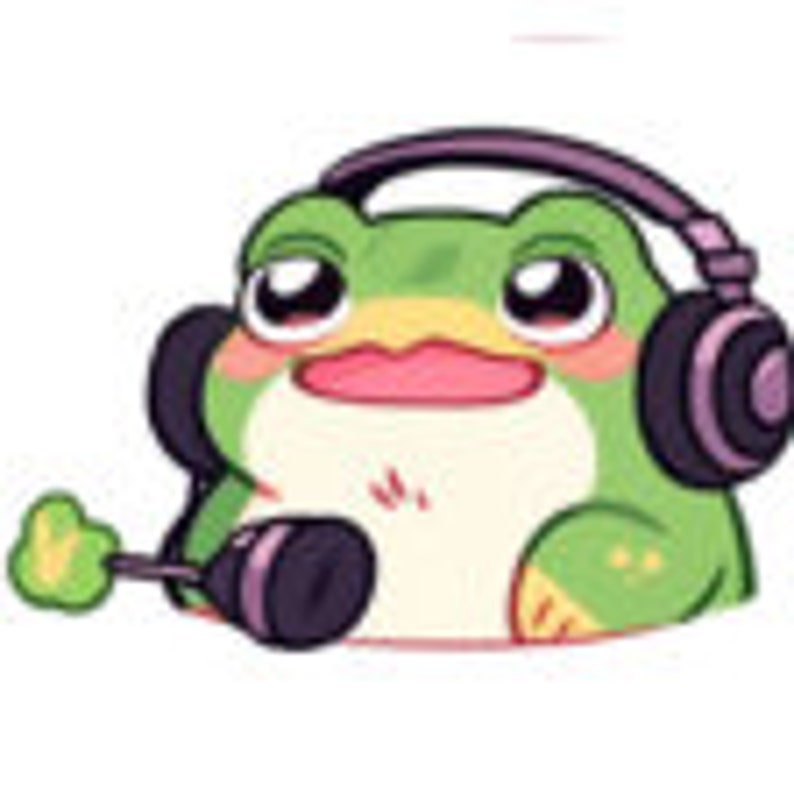 Twitch Emote Cute Kawaii Frogs Sub Badge Subbadge Stream Overlay ...