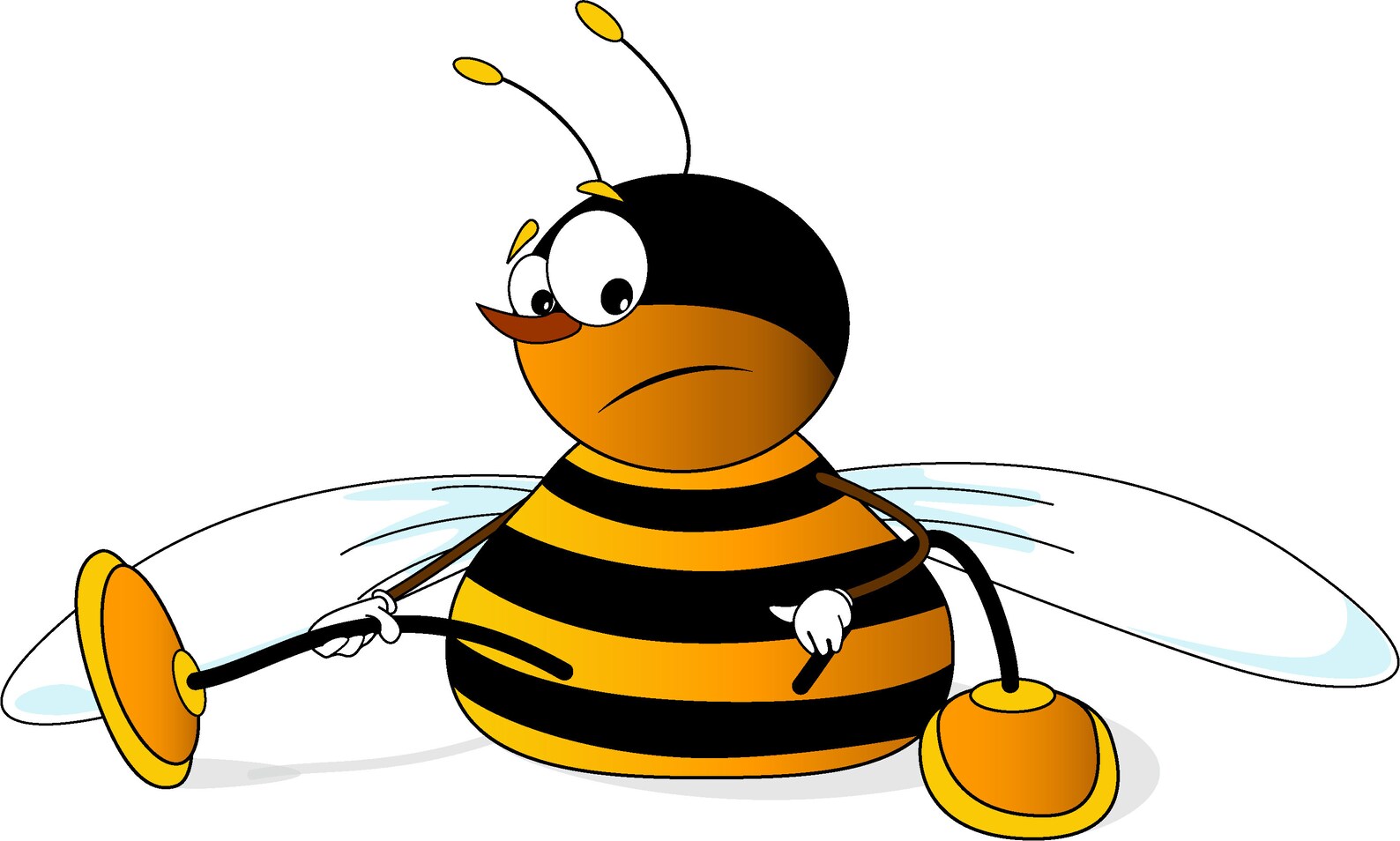 Vector Drawing of a Sad Bee - Etsy