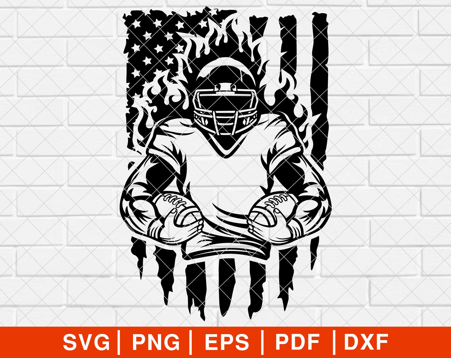Us Football Player SVG PNG, Football Player Svg, Football Season ...