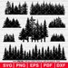 Forest Tree Line SVG, Pine Trees Svg, Forest Svg Bundle, Tree Line Svg ...