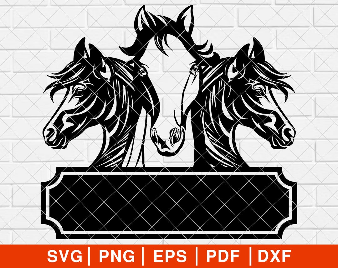 Horse Split Frame SVG PNG ,horse Monogram Svg, Horse Svg Bundle, Horse ...