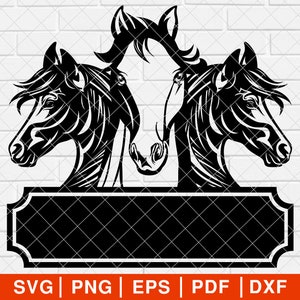 Horse Split Frame SVG PNG ,horse Monogram Svg, Horse Svg Bundle, Horse ...