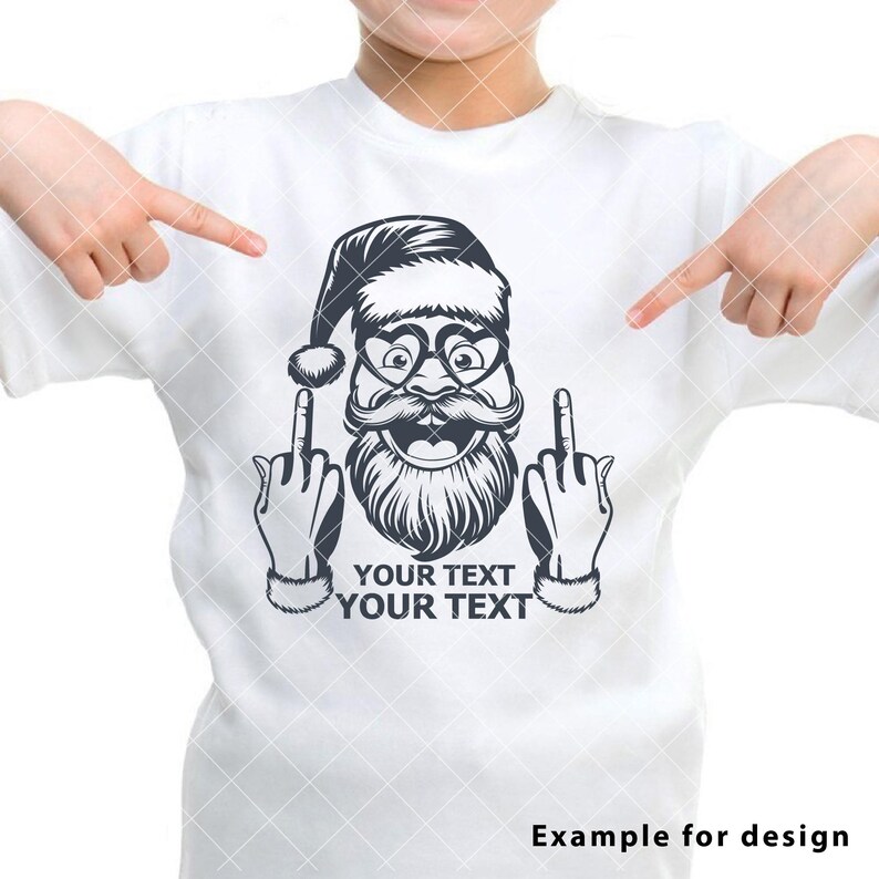 Santa Claus Middle Finger SVG PNG, Funny Santa Claus Svg, Merry ...