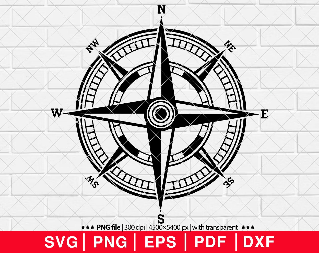 Compass SVG, Compass and Forest Svg, Nature Svg, Compass Svg, Adventure ...