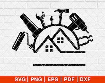 House Repair Builder SVG PNG, House Repair Svg, Repair Tools Svg ...