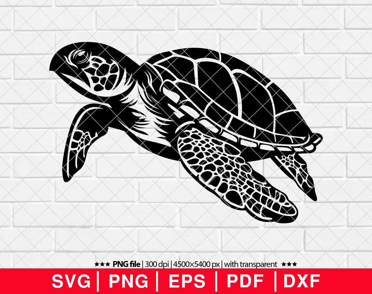 Sea Turtle SVG PNG, Turtle Svg, Turtle Silhouette, Ocean Animals Svg ...