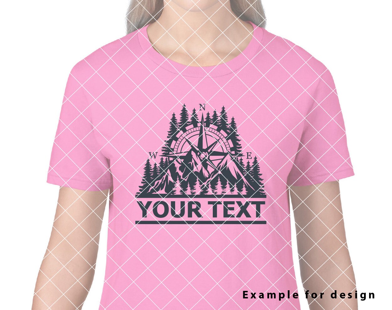 Compass and Mountains SVG, Mountain and Trees Svg, Wilderness Svg ...