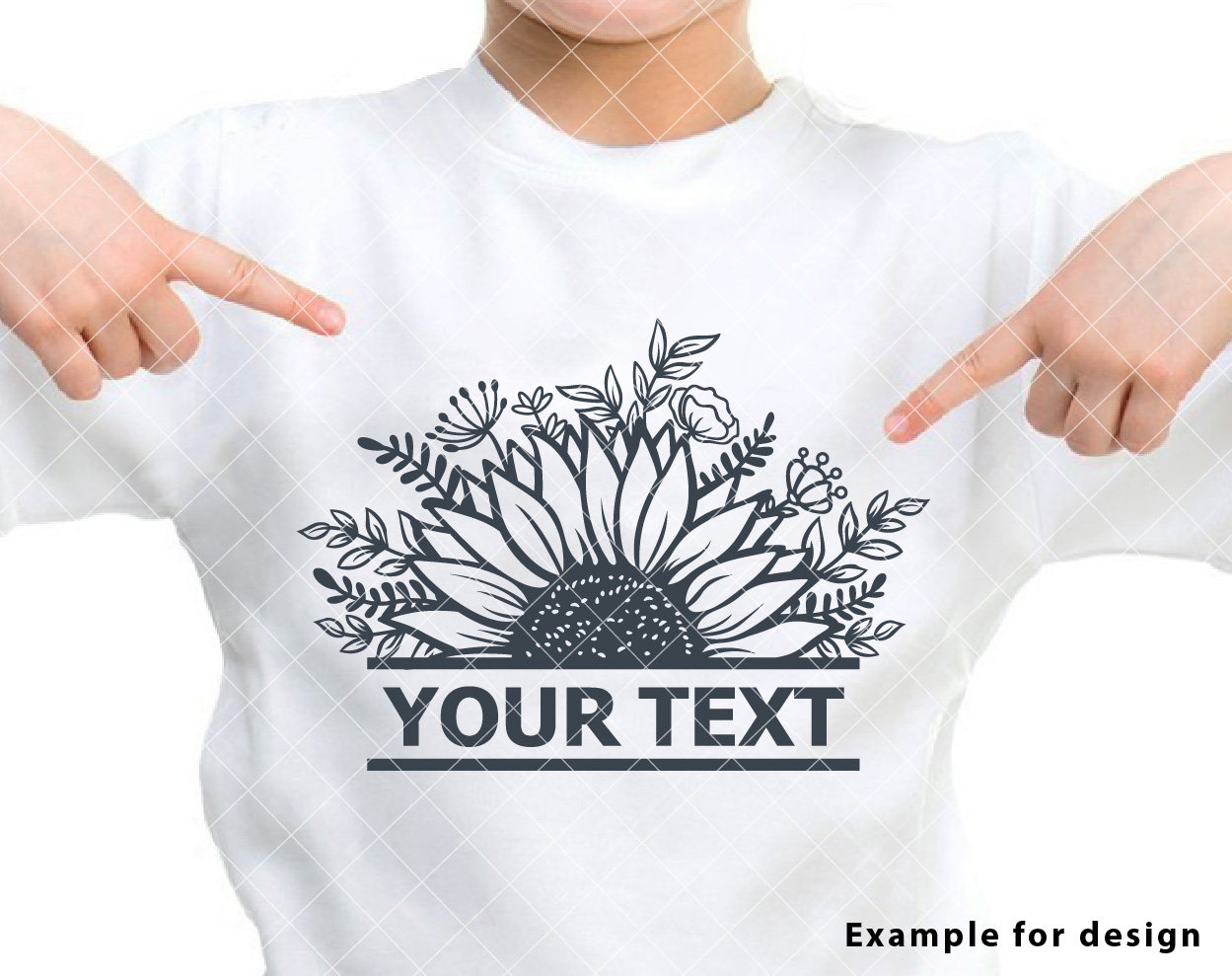 Half Sunflower SVG, Sunflower Border SVG, Split Sunflower Svg ...