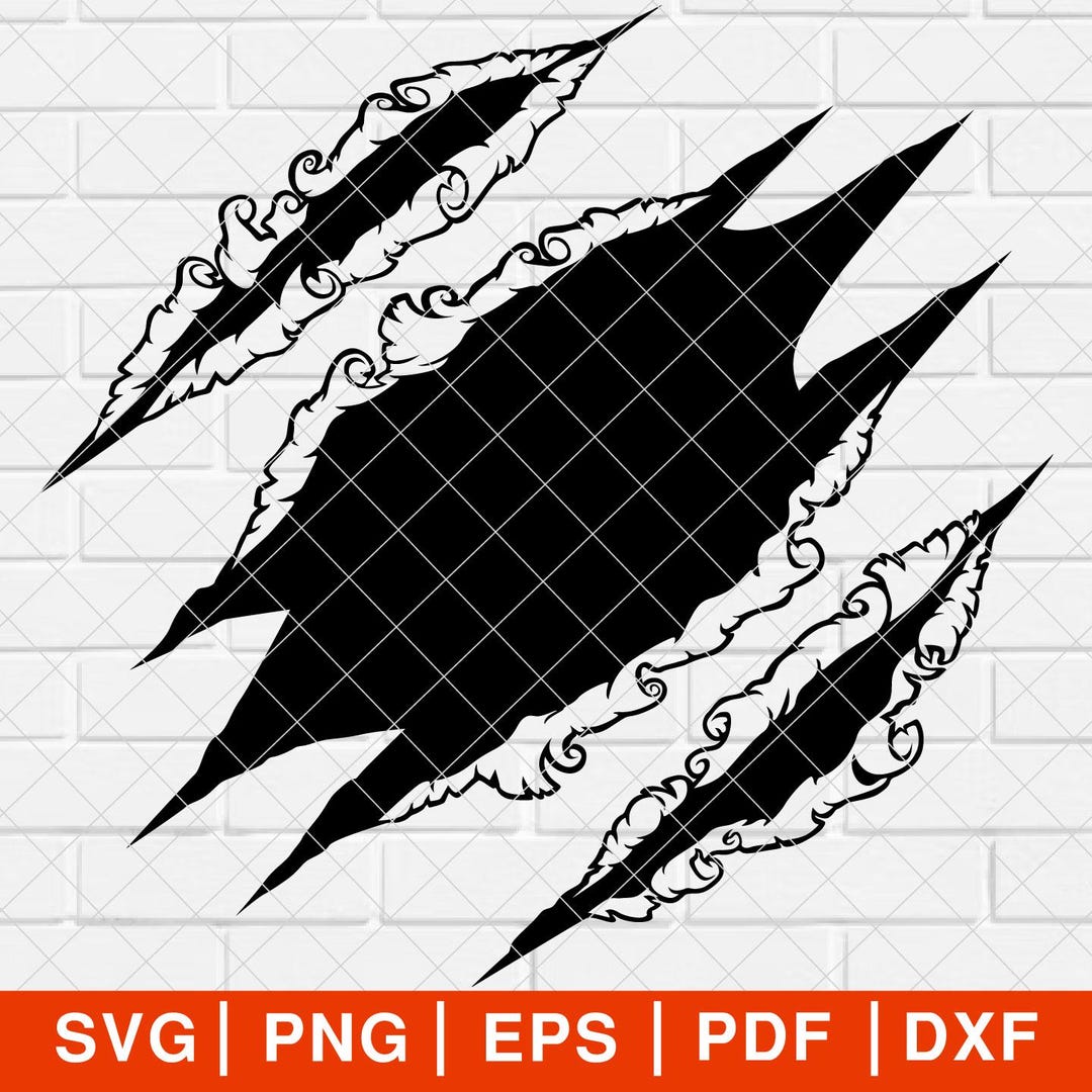 Claw Mark SVG PNG, Claws Svg, Animal Scratch Svg, Scratches Svg,ripped ...