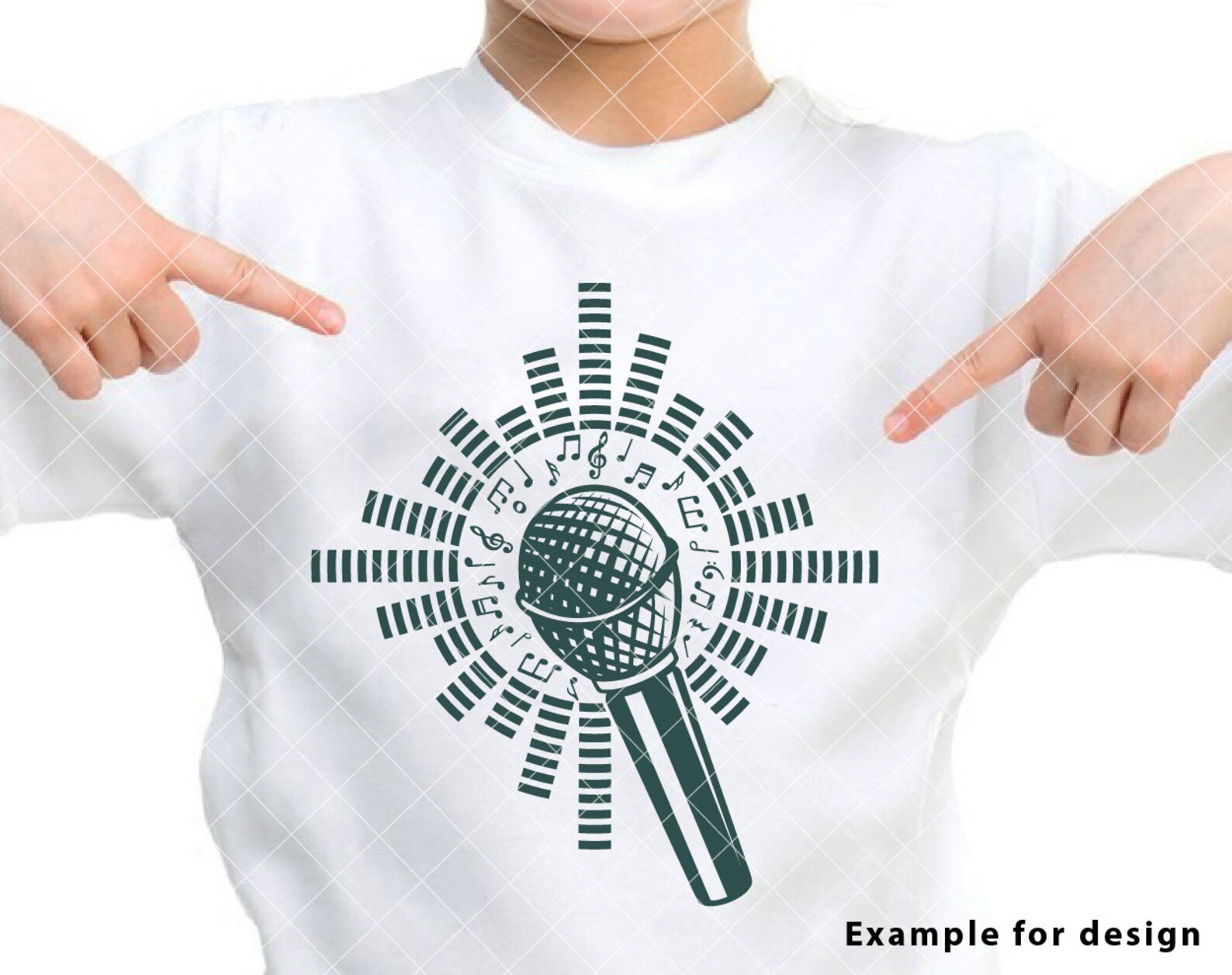 Classic Microphone With Notes SVG, Music Notes SVG Bundle, Music Svg ...