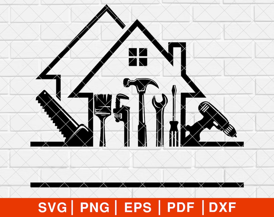 House Repair Builder SVG PNG, House Repair Svg, Repair Tools Svg ...