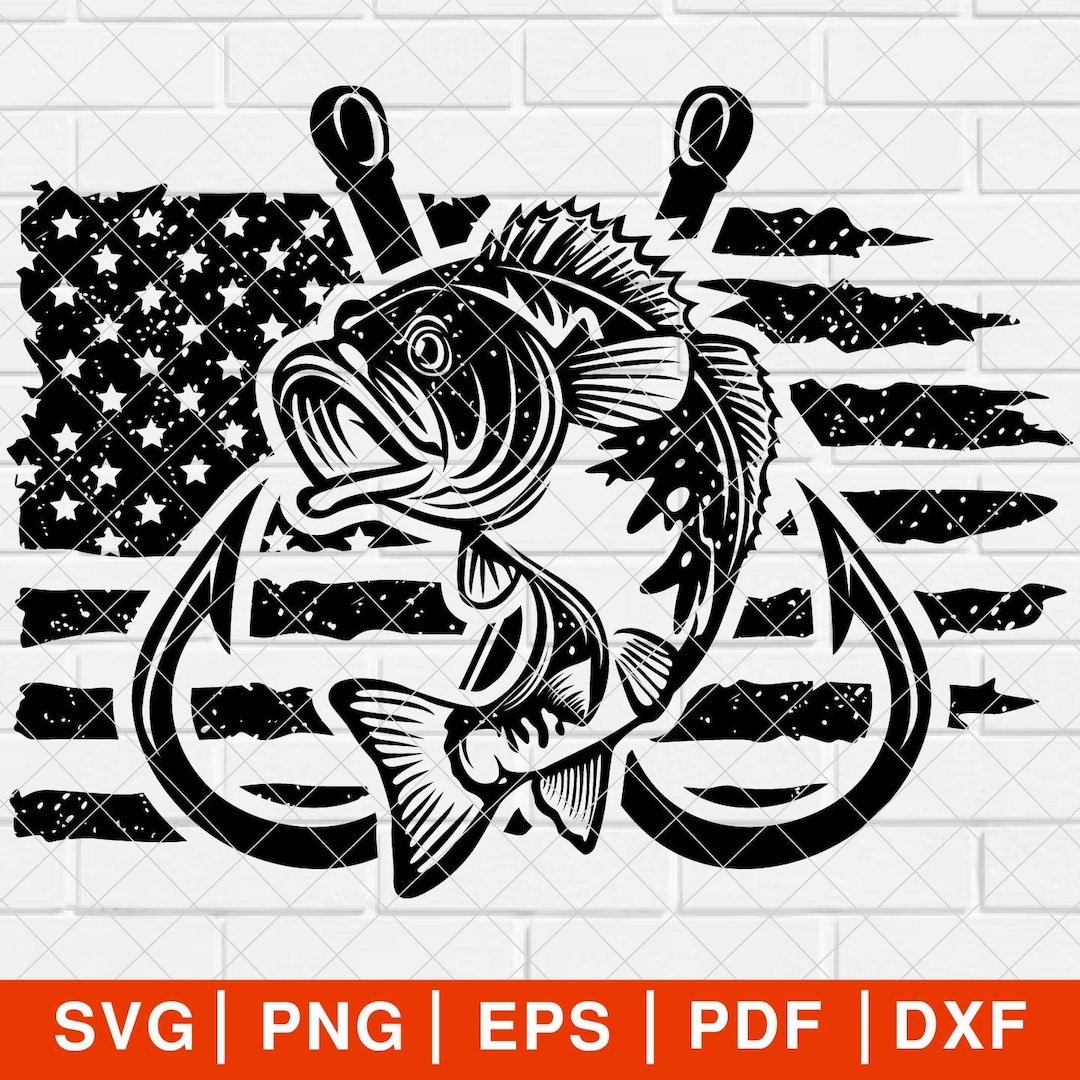 US Bass Fishing SVG, Bass Fishing Svg, Fishing Svg, Bass Fish Svg, Bass ...