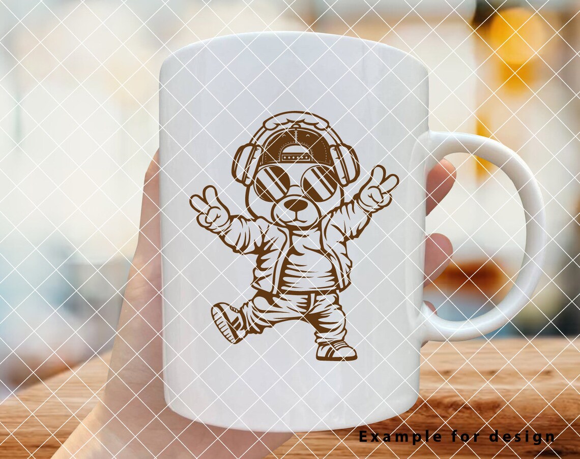 Hip Hop Teddy Bear SVG, Teddy Bear Sunglasses Svg, Cool Teddy Svg ...